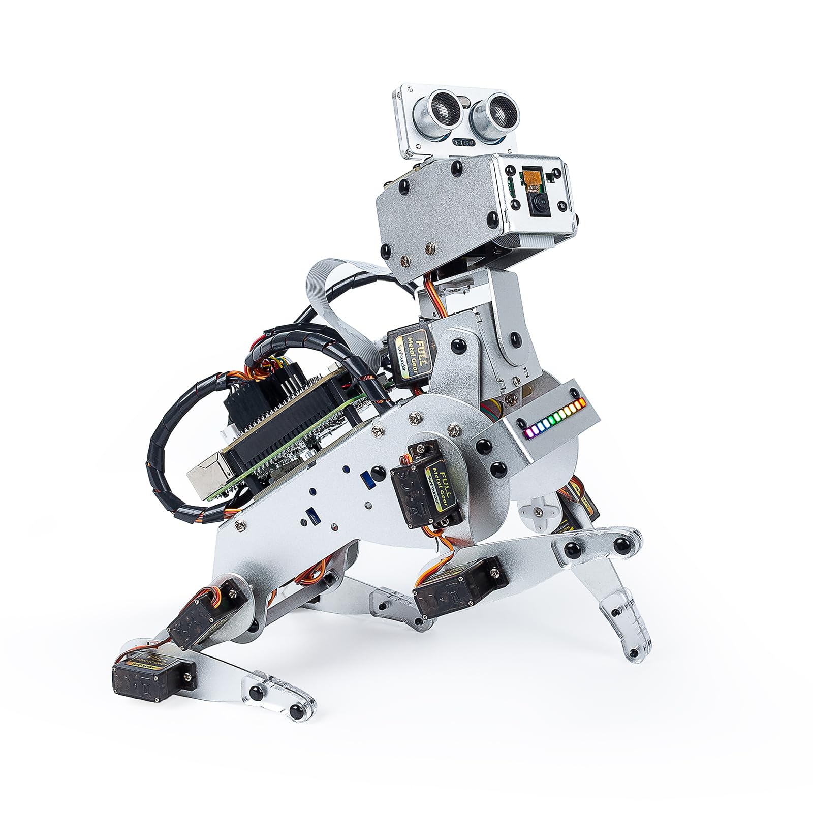 SunFounder PiDog AI Robot Dog Kit for Raspberry Pi 4/3B+/3B/Zero 2W, ChatGPT-4o Enabled with ...