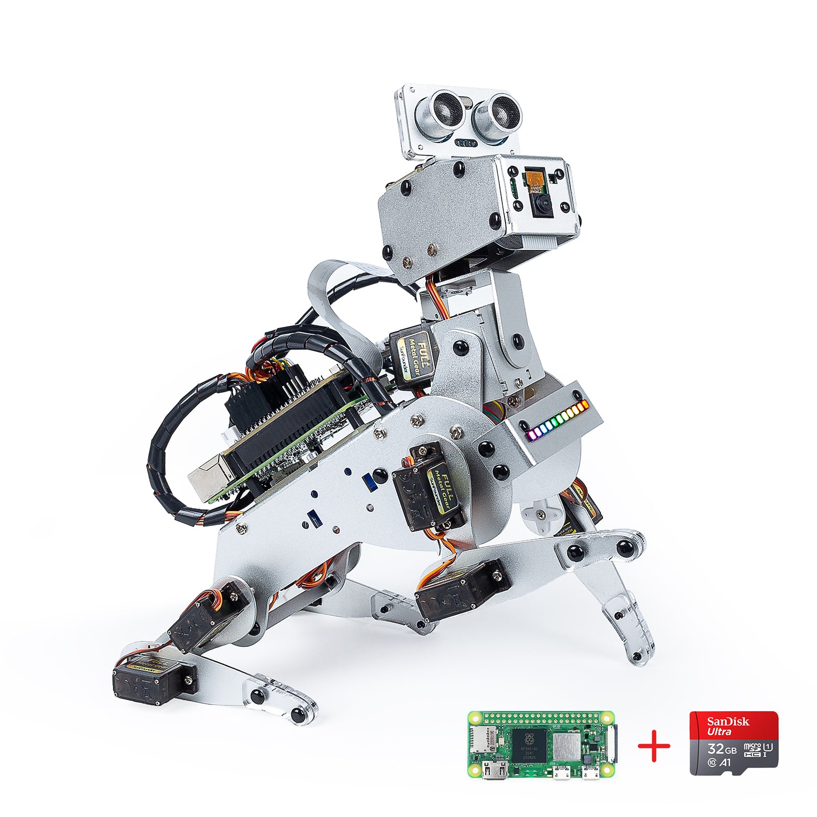 SunFounder PiDog AI Robot Dog Kit for Raspberry Pi 4/3B+/3B/Zero 2W ...