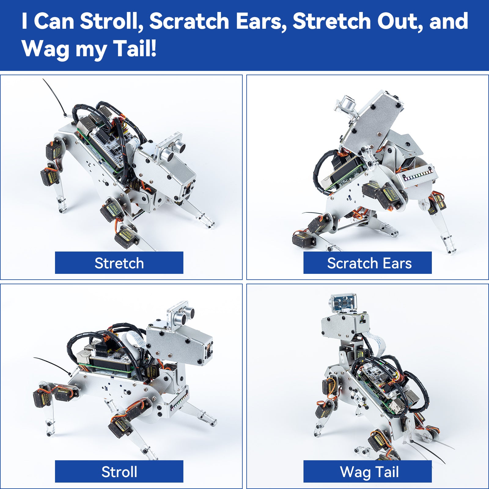 SunFounder PiDog Robot Dog Kit for Raspberry Pi