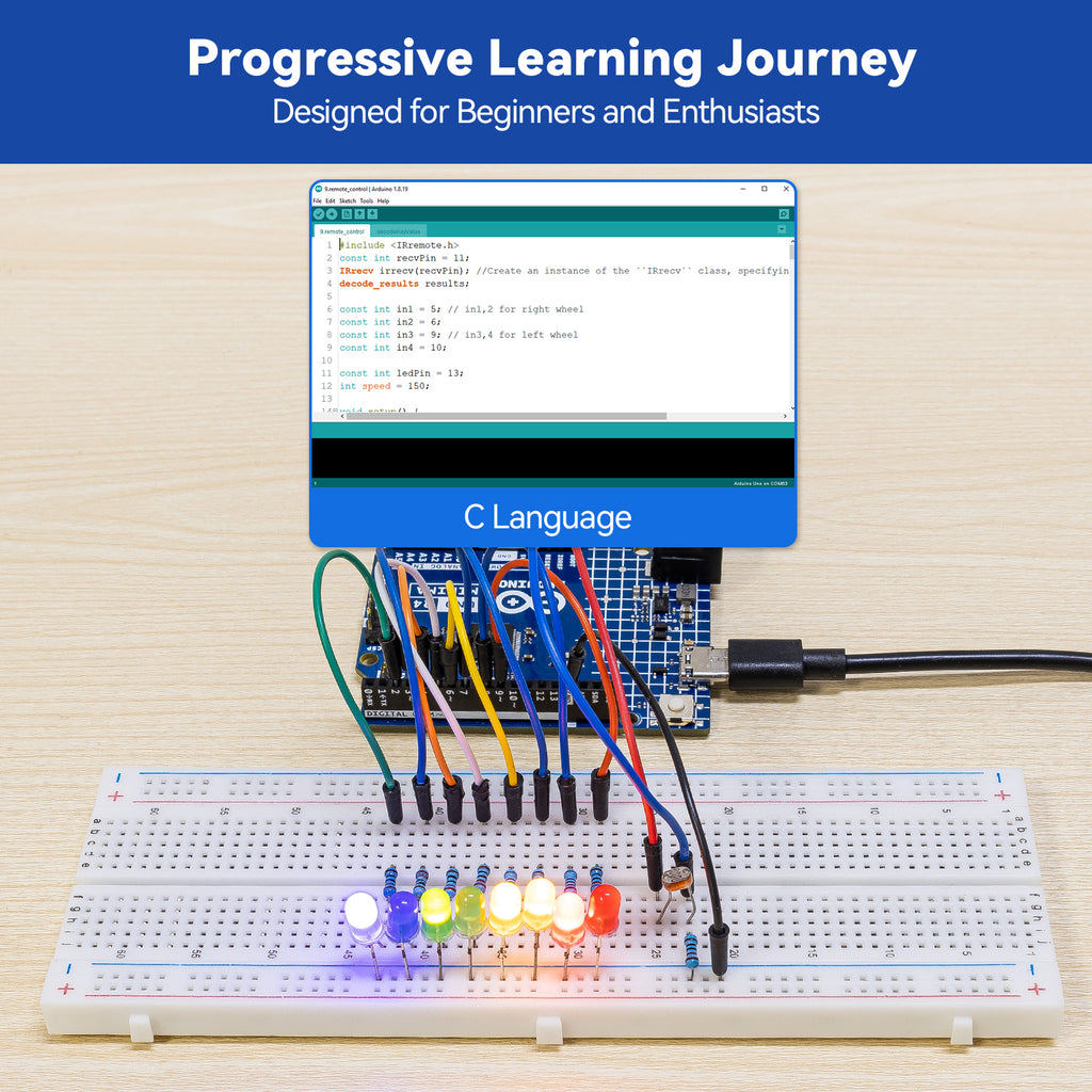 Sunfounder 3 In 1 Ultimate Starter Kit With Original Arduino Uno R4