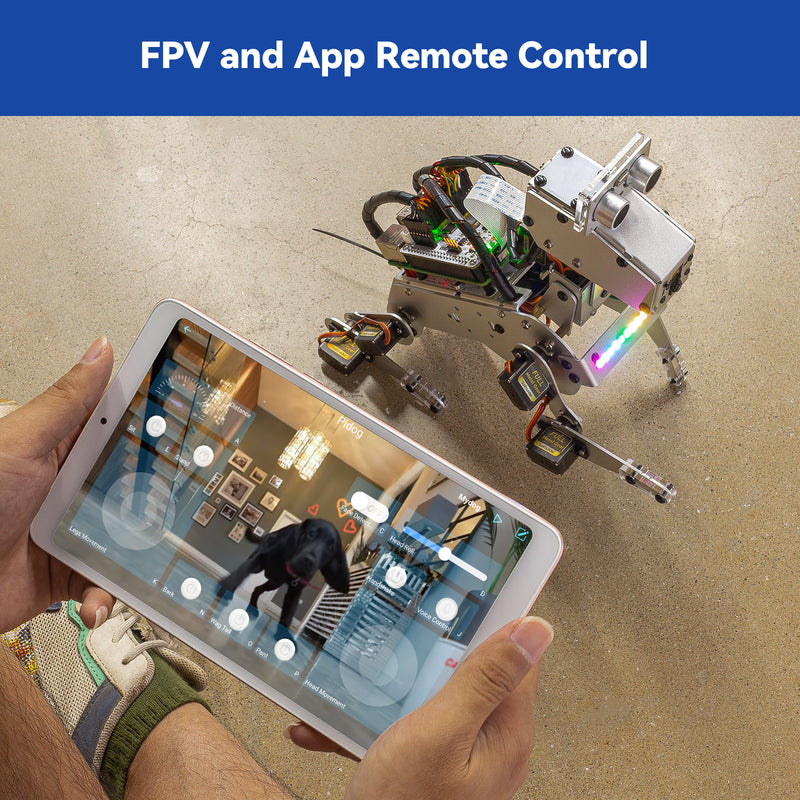 SunFounder PiDog AI Robot Dog Kit for Raspberry Pi 4/3B+/3B/Zero 2W, C