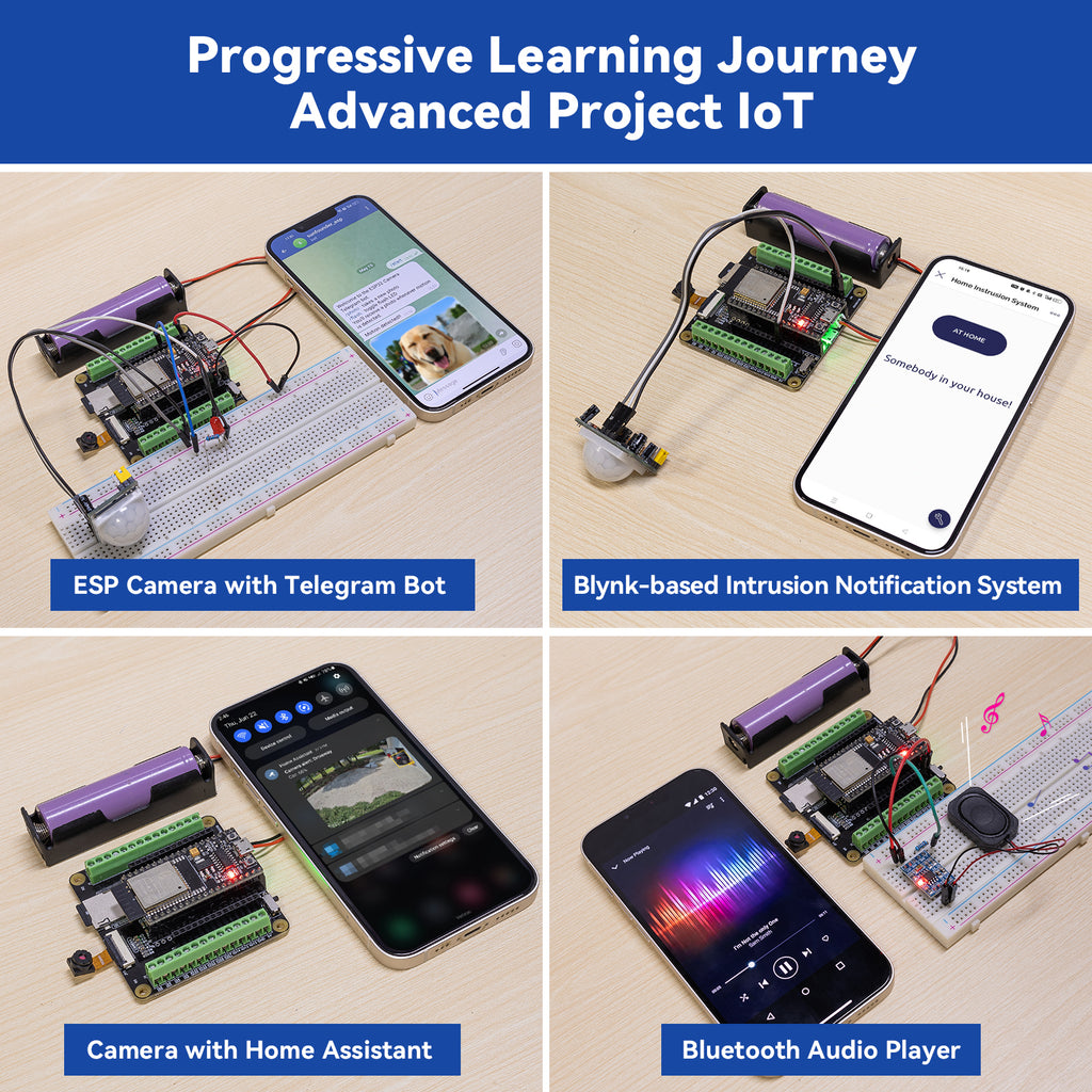 Sunfounder Esp32 Ultimate Starter Kit With Battery And Esp32 Wroom 32e B