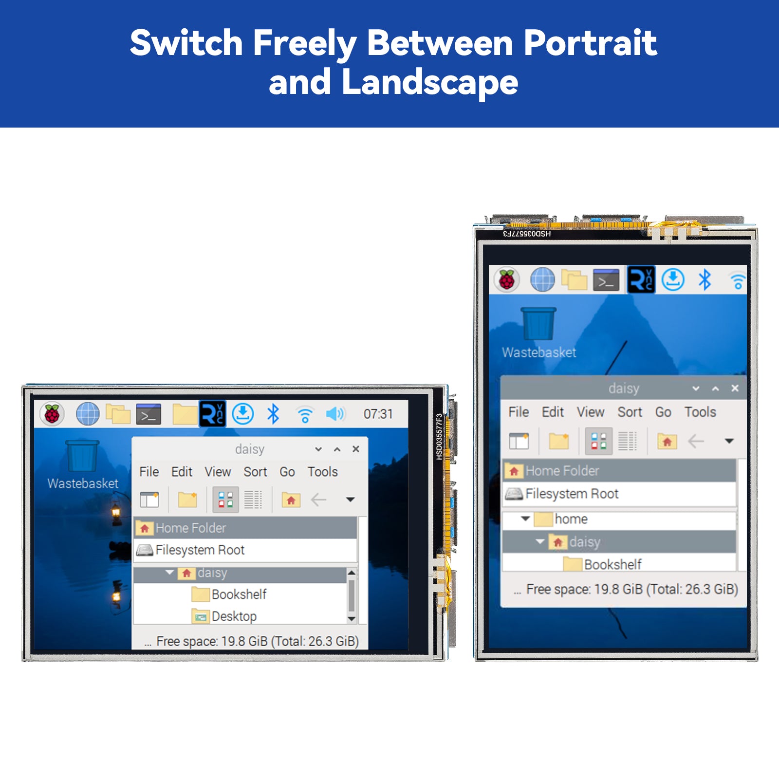 SunFounder 3.5 Inch 480x320 Touch Screen IPS LCD SPI Display Monitor with Stylus for Raspberry ...