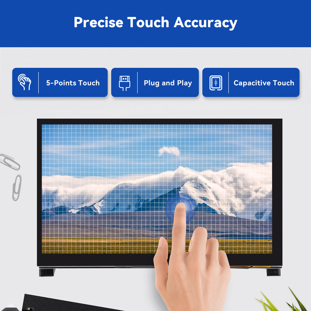 Raspberry Pi 7 Inch IPS LCD Touch Screen Monitor Display 1024×600 ...