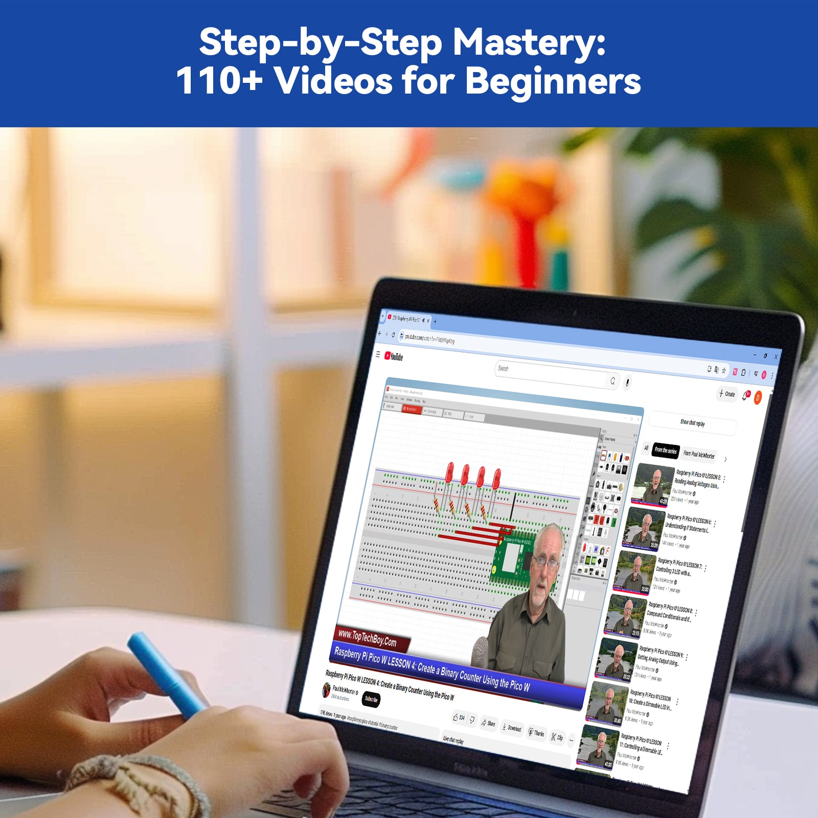 Sunfounder Raspberry Pi Pico 2 W Ultimate Starter Kit With 110video Courses Online Tutorials