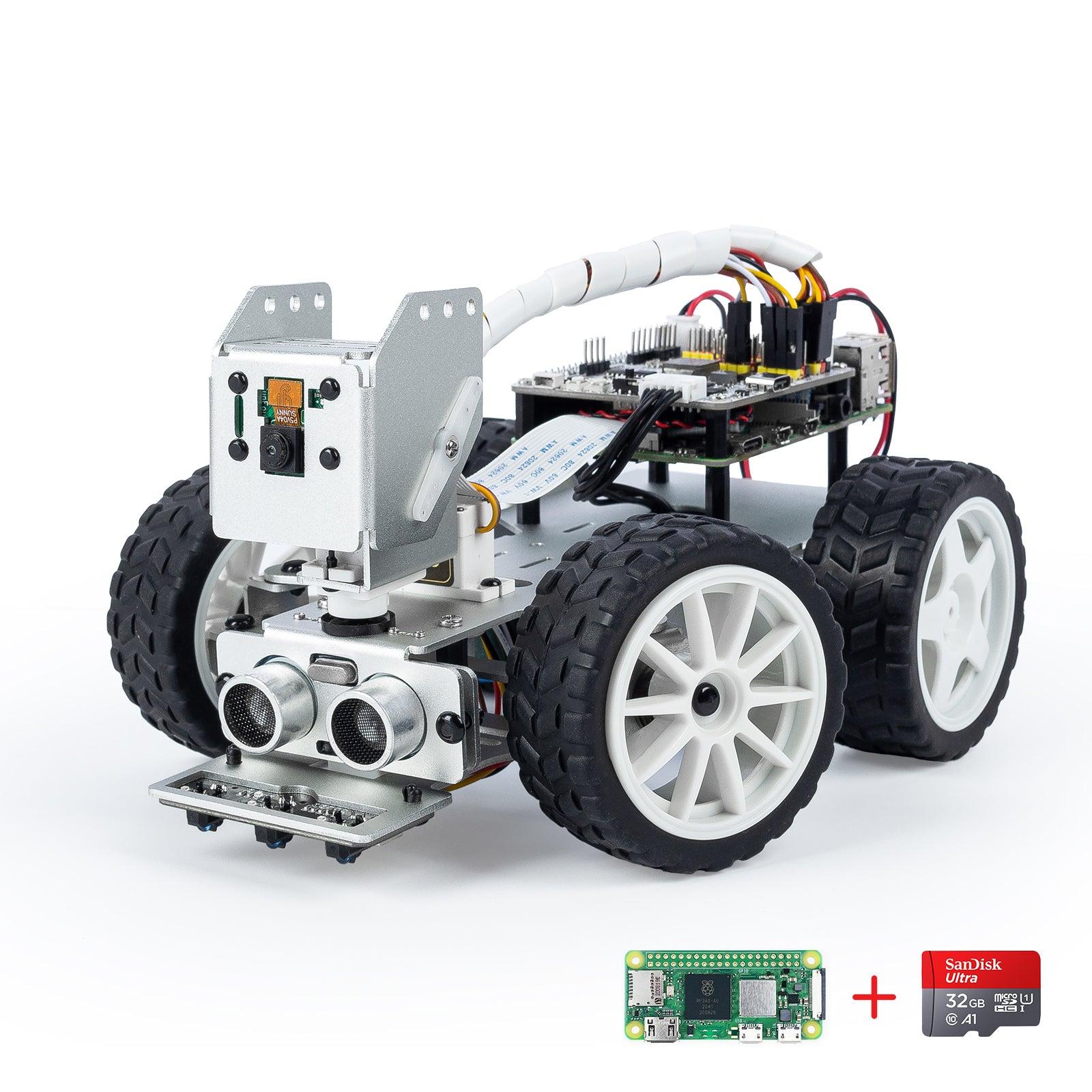 SunFounder Picar-X AI Video Robot Car Kit for Raspberry Pi 5/4/3B+/3B ...