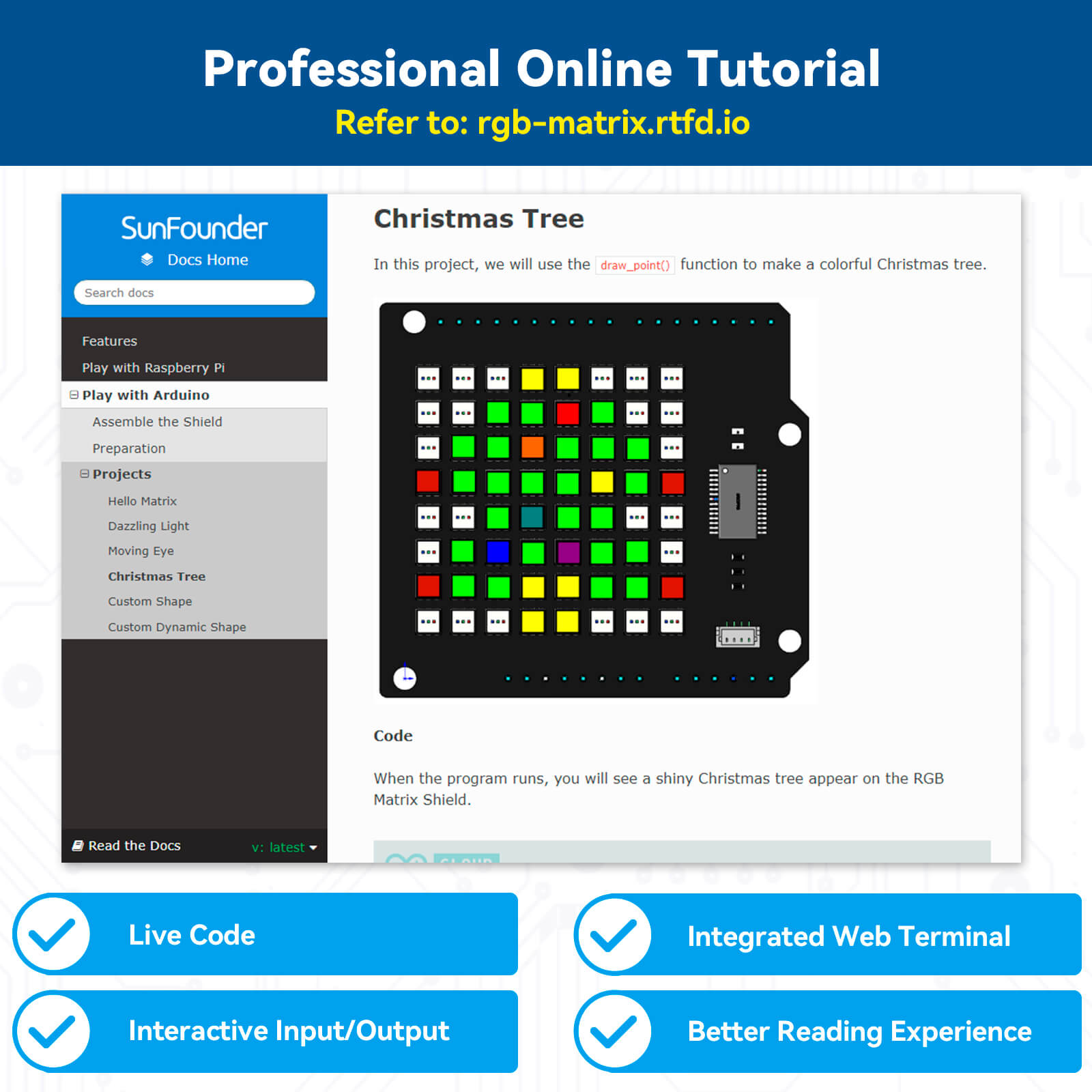 RGB 8x8 64 LED Matrix Panel Compatible with Arduino Individually ...