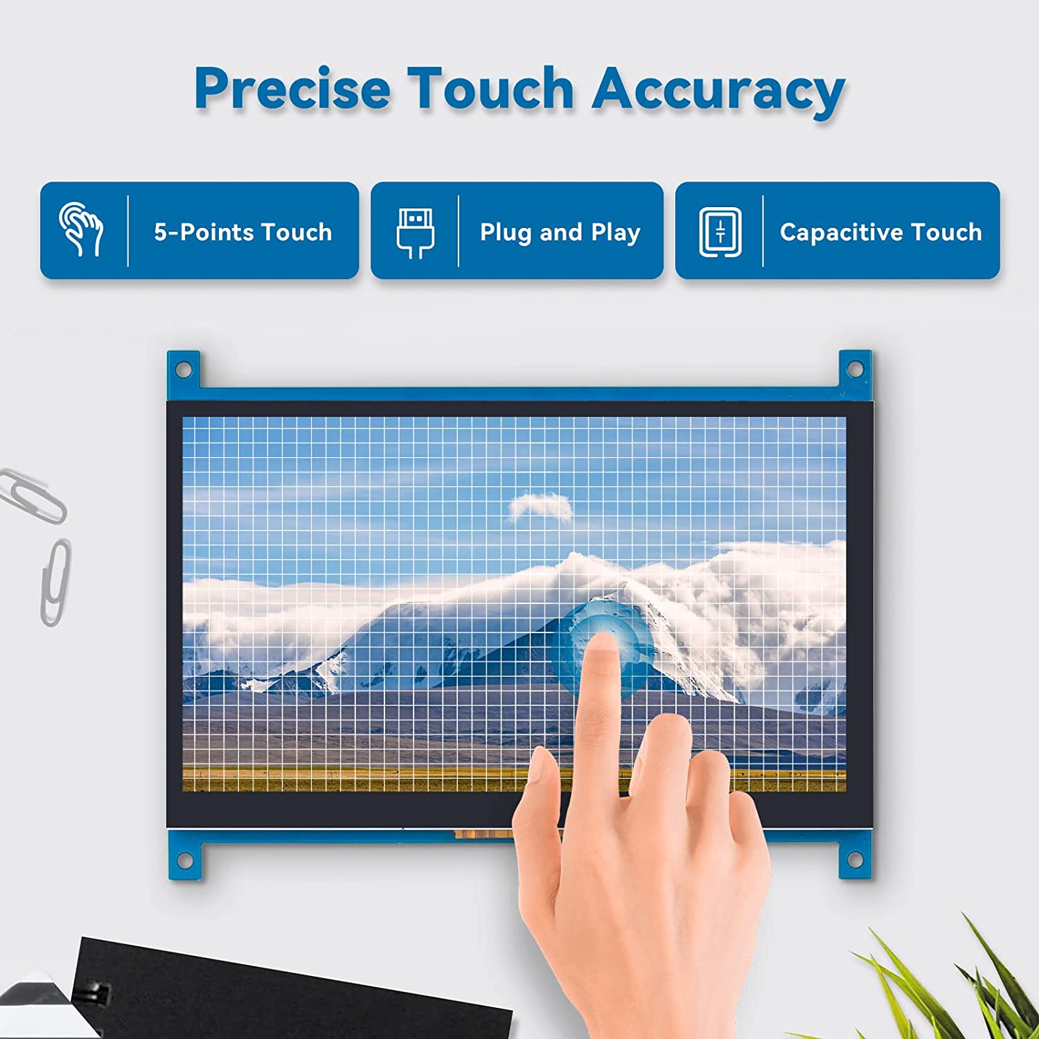 SunFounder Raspberry Pi 5 4 Display Touchscreen 7 Inch HDMI 1024×600 ...