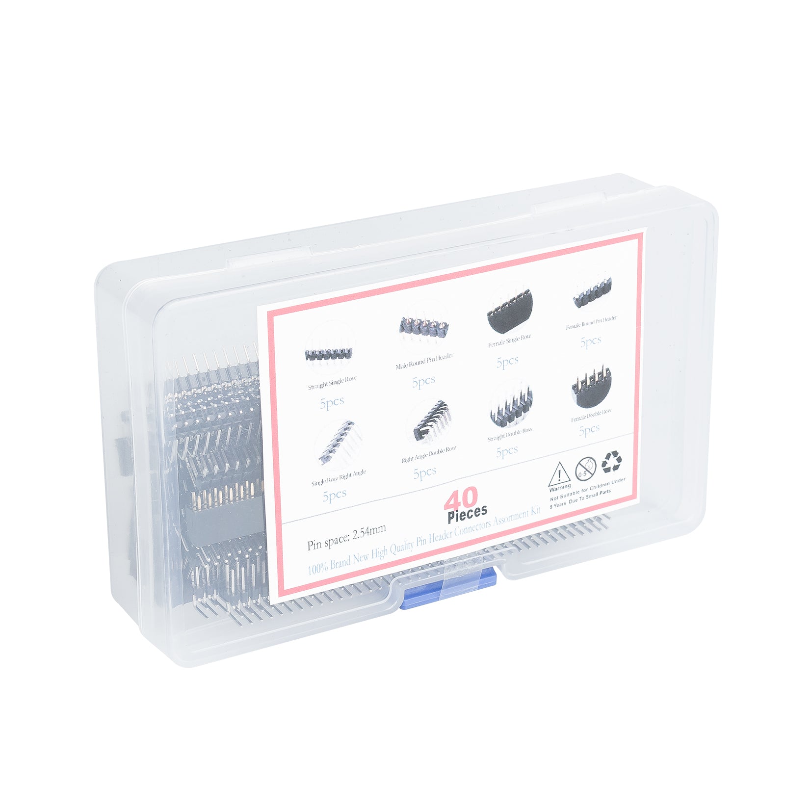 40Pcs 8 Kinds of 2.54mm Breakaway PCB Board 40 Pin Header Kit | SunFounder