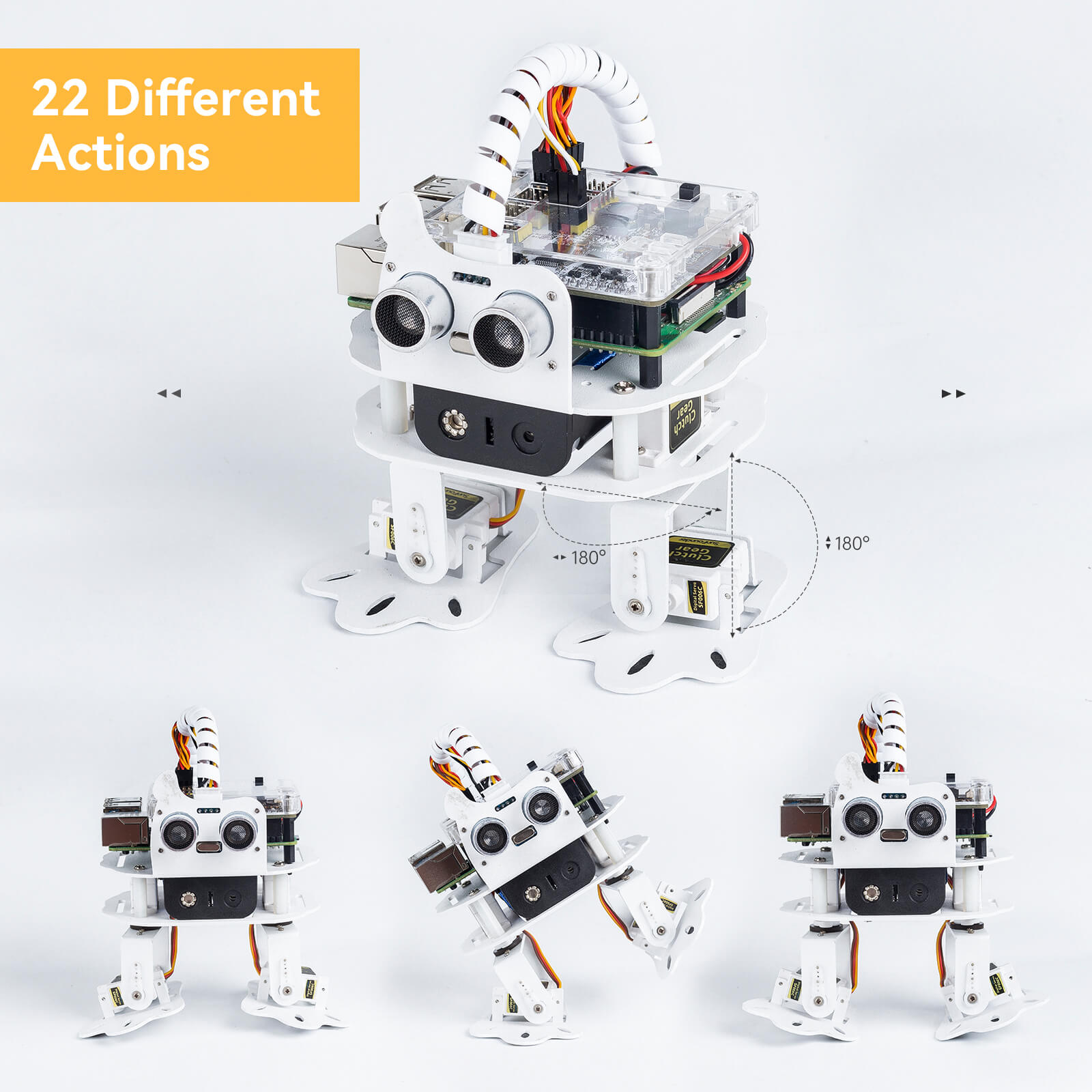 Raspberry Pi Robot Kit - PiSloth for Raspberry Pi 4B/3B+/3B/Zero 2W ...