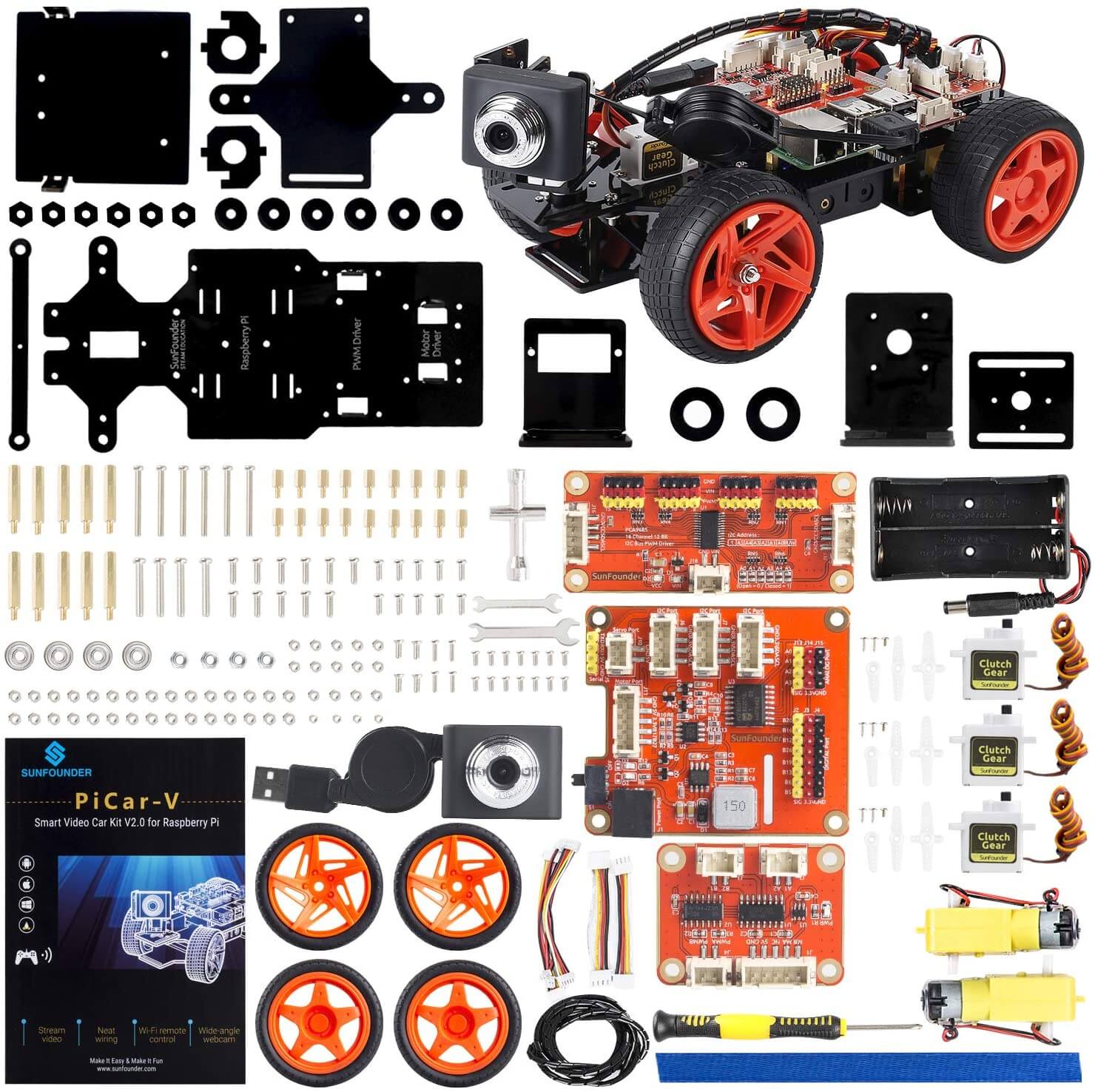 Raspberry Pi Video Car Kit - Picar-V | SunFounder